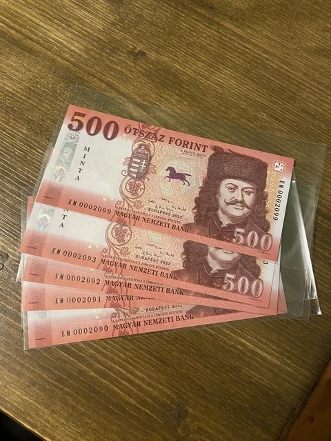 HUNGARY, 500 FORINT , 2022 Specimen Banknote Rare! Random Serial UNC ...