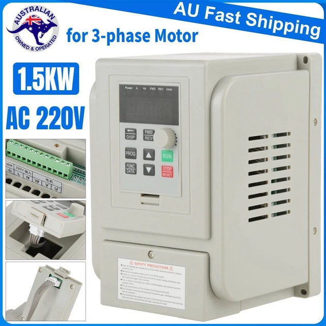 AC 220V 1.5KW Variable Frequency Drive VFD Speed Controller for 3-phase ...