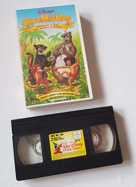 VHS KASSETTE WALT Disney Sing mit uns Musik Zeichentrick Film 27min ...