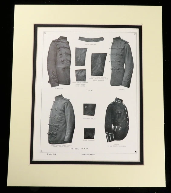 BRITISH ARMY UNIFORM Rifle Regiment Patrol Jacket Antique Military ...