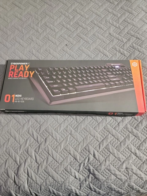 CYBERPOWER PC PLAY Ready 01 Nohi LED Wired Gaming Keyboard Black KB-161 ...