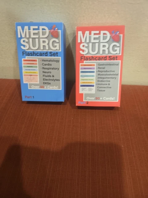 NURSING MED SURG Flash Cards Exam Prep Nclex £18.91 - PicClick UK