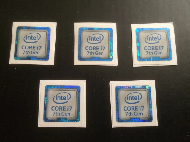 5X INTEL CORE i7 7. Gen Aufkleber Logo Decal 18mm x 18mm EUR 5,13 ...
