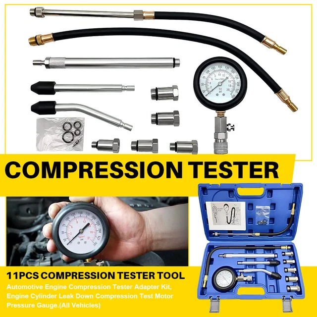 DIESEL PETROL ENGINE Cylinder Pressure Tester Car Compression Test ...
