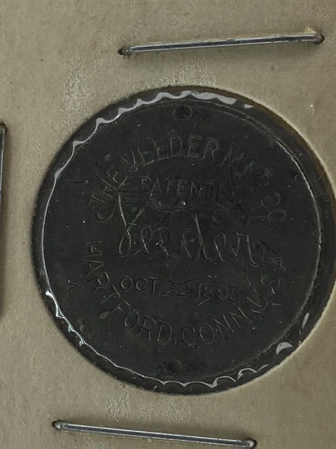 ANTIQUE 1895 VEEDER MFG CO CYCLOMETER HARTFORD CT MERCHANT TOKEN ...