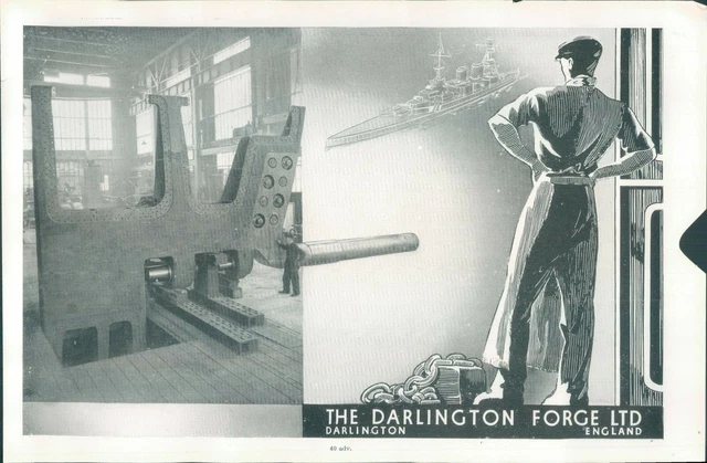 WW2 DARLINGTON FORGE Ship Steelworks Advert from Janes Ships Book 1942 ...