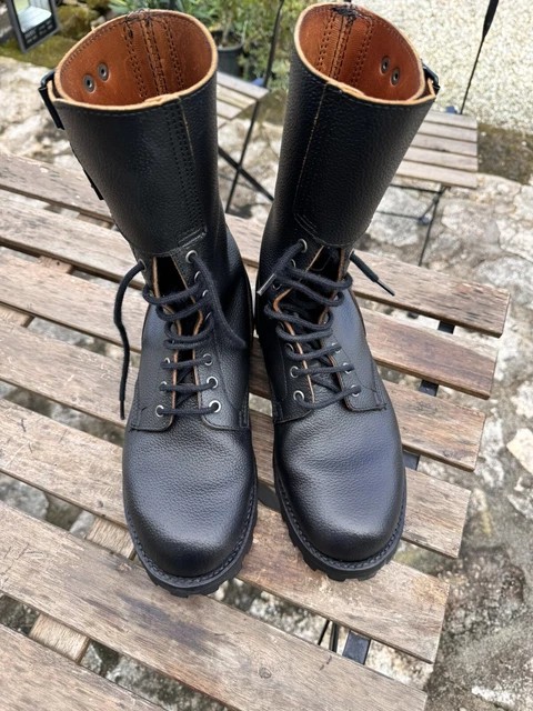 FRENCH ARMY BOOTS BM65 Anfibi Militari Francesi Ranger Armee Con fibbie ...