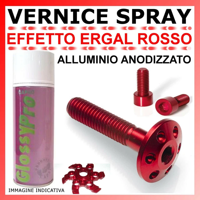 VERNICE SPRAY EFFETTO ERGAL ROSSO - ALLUMINIO ANODIZZATO 400ml ...