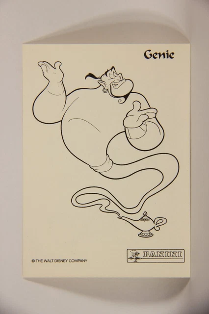 ALADDIN 1993 CARD #3 Genie Which One Is Different FRENCH Color-In ...
