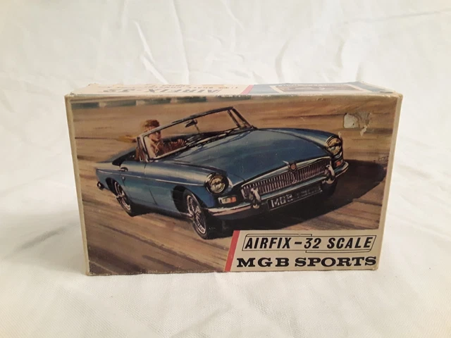 VINTAGE RED STRIPE Airfix 1:32 Scale Mgb Sports Car Model Kit Box Only ...