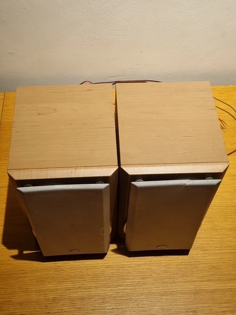 JVC SP-UXP55 PAIR of Hi-Fi Bookshelf Speakers Stereo 60W Pine Effect ...