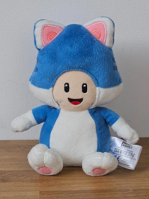 SUPER MARIO 3D WORLD Toad Cat blue costume Soft Toy Version Plush 2014 ...