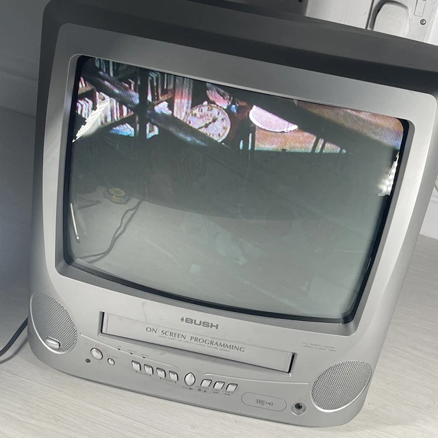 BUSH BTV18SIL/VA 14& CRTV VHS VIDEO Combi /Combo No Remote Working Perfect TV £89.95 - PicClick UK