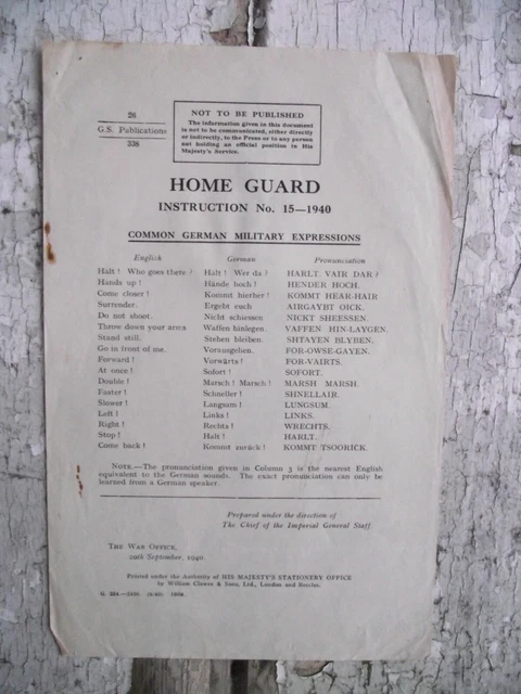 Home Front, World War II (1939-1945), Militaria, Collectables - PicClick UK