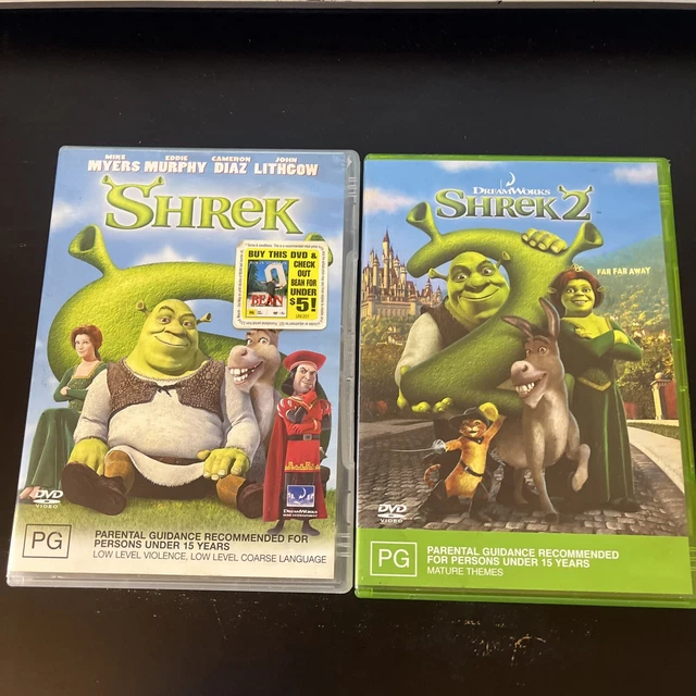 SHREK / SHREK 2 (DVD, 2-Disc) Cameron Diaz, Mike Myers Region 4 &2 £10. ...