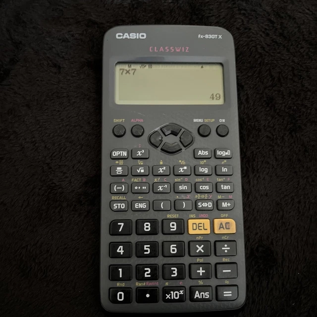 CASIO FX-83GT X Classwiz Scientific Calculator Black Tested and Working ...