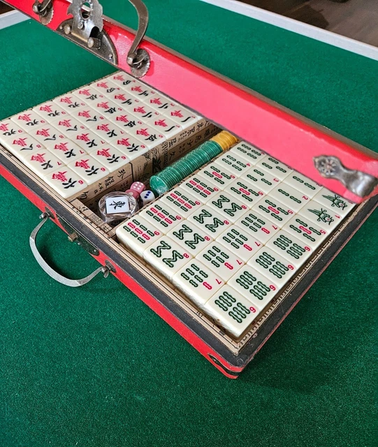 MAHJONG WITH ENGLISH Instruction 144 Tiles MahJong Game Set $96.00 ...