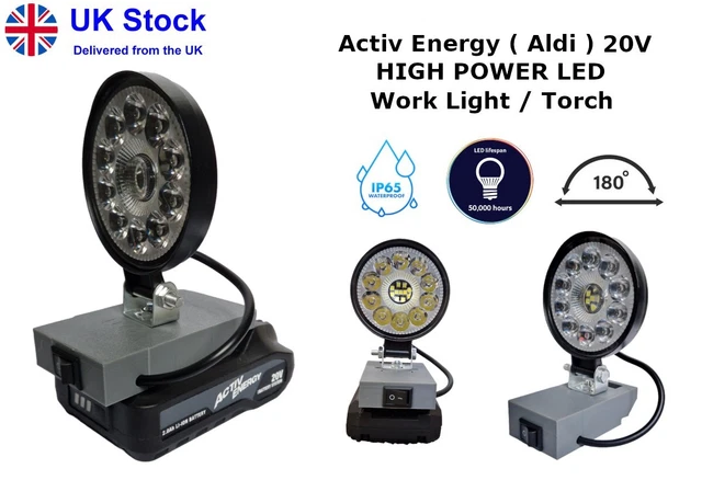 ACTIV ENERGY ( Aldi Ferrex ) HIGH POWER LED Work Light Torch for 20V ...