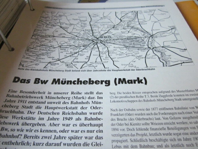 BAHNBETRIEBSWERK MIT GLEISPLAN N 13 Müncheberg Mark Brandenburg 10S EUR ...