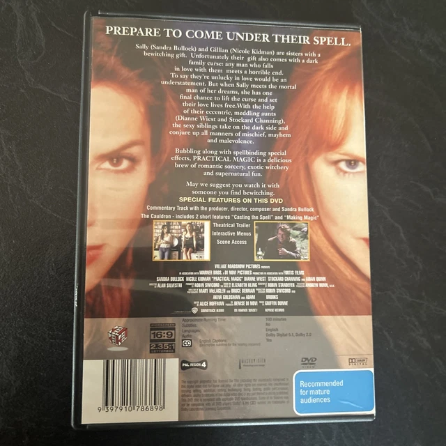 PRACTICAL MAGIC (1998, DVD, Region 4, VG) $12.95 - PicClick AU