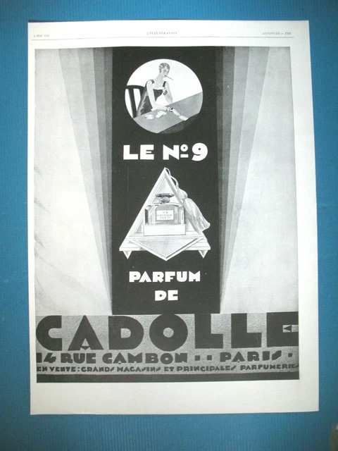 PUBLICITE DE PRESSE Cadolle Parfum N° 9 Illustration Marc Real French ... PUBLICITE DE PRESSE Cadolle Parfum N° 9 Illustration Marc Real French ...