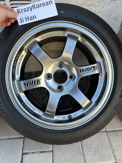 VOLK RACING OG TE37's Formula Silver 4x100 +35 Discontinued Spec Rays ...
