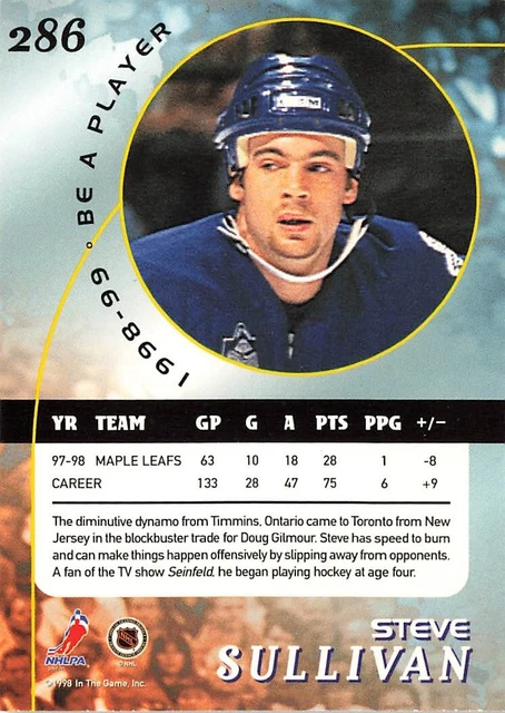 1998 BE A Player #286 Steve Sullivan Toronto Maple Leafs EUR 1,80 ...