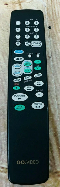 VINTAGE GENUINE GO Video OEM Universal VCR Tape Player TV Remote ...