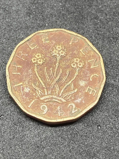BRITISH 3 PENCE, THREE PENCE George VI, coin 1942. £1.00 - PicClick UK