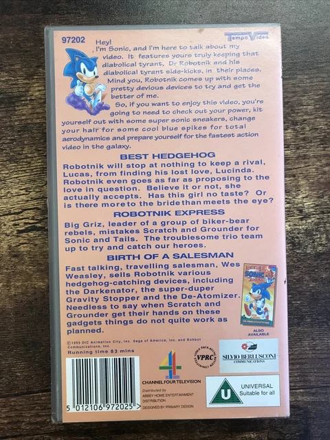 SEGA SONIC THE hedgehog VHS Cassette Sonic Adventures 2 £25.00 ...