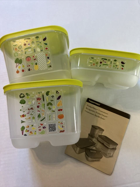 NEW TUPPERWARE FRIDGESMART 3-Piece Starter Set Fridge Smart. 2-1.8 ...
