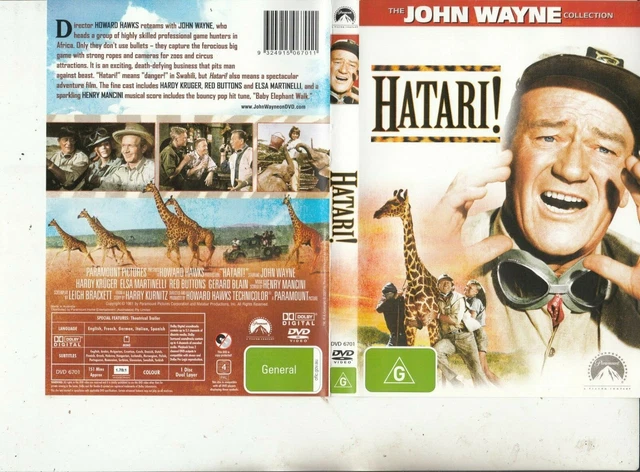 HATARI-1961-THE JOHN WAYNE Collection-Paramount Pictures-Movie PP-DVD ...