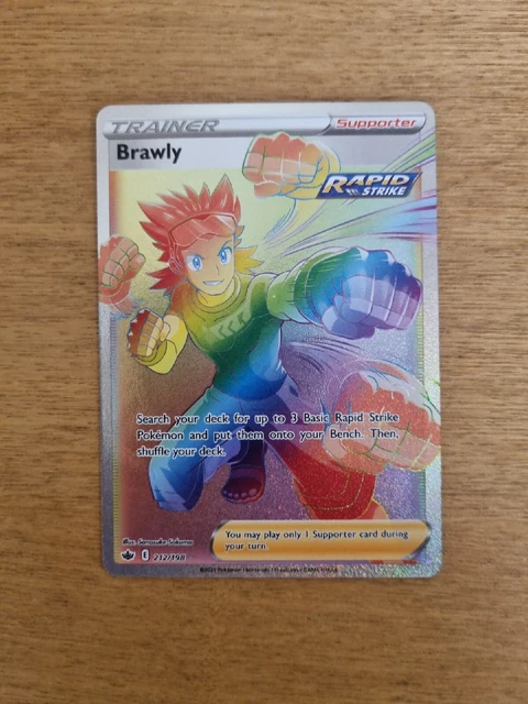 Pokemon Chilling Reign Brawly Rainbow Full Art Near Mint 212 198 Eur 9 14 Picclick De