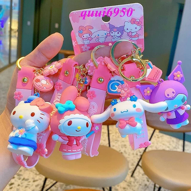 KUROMI MY MELODY Hello Kitty Cinnamoroll Flower Doll Keychain Backpack Pendant £6.32 - PicClick UK