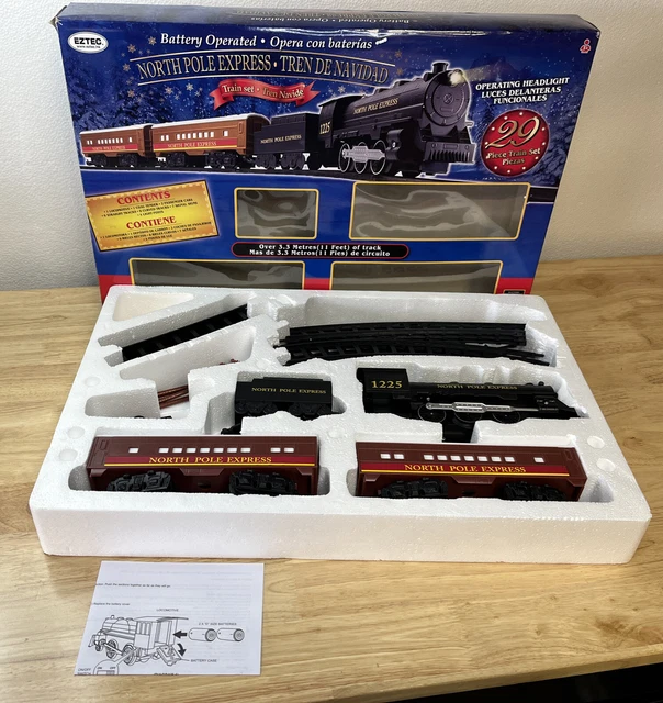 EZTEC NORTH POLE Express Battery Operated Train Set 29 Pc Christmas £17 ...