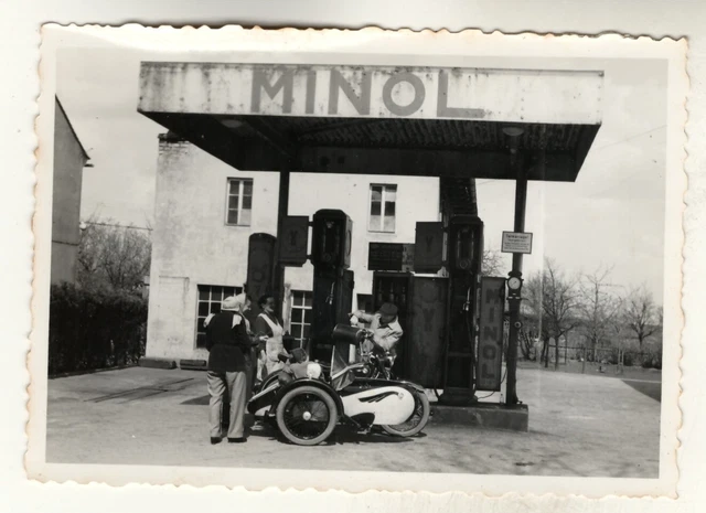 FOTO MINOL TANKSTELLE Zapfsäule Motorrad Oldtimer (99) EUR 141,00 ...