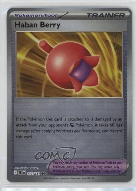 2025 POKEMON SV: Prismatic Evolutions (PRE) Poke Ball Foil Haban Berry ...