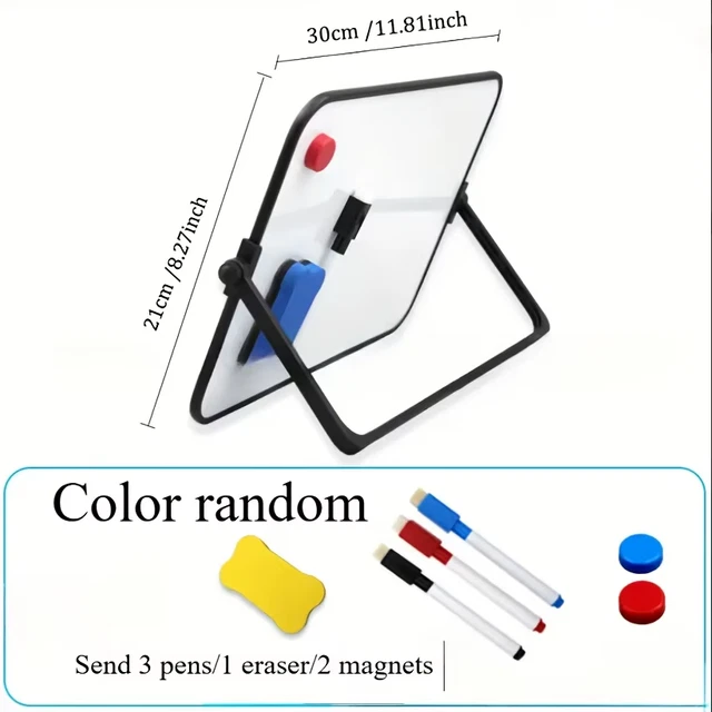SMALL DRY ERASE Board ,Double-Sided Whiteboard Stand,Magnetic Mini dry ...