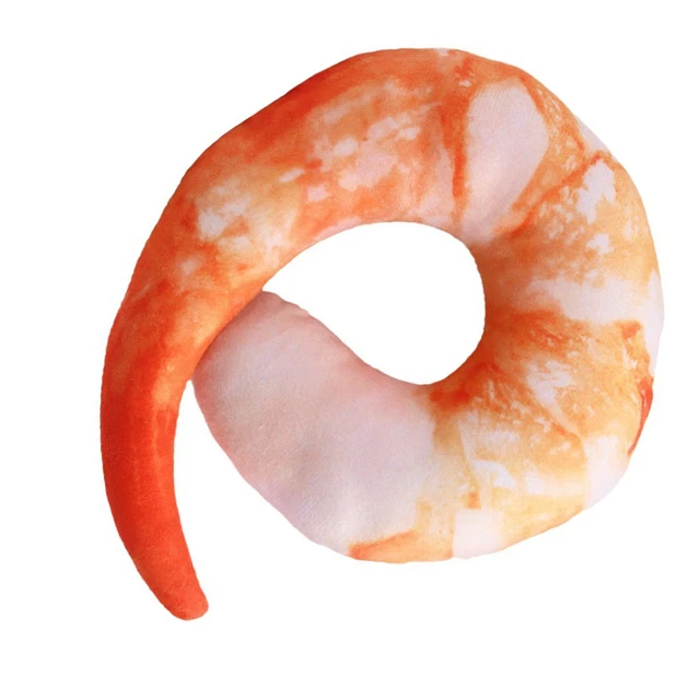 DOG PLUSH SQUEAKY Toy 3D Simulation Shrimp Meat Bite Resistant Stuffed ...