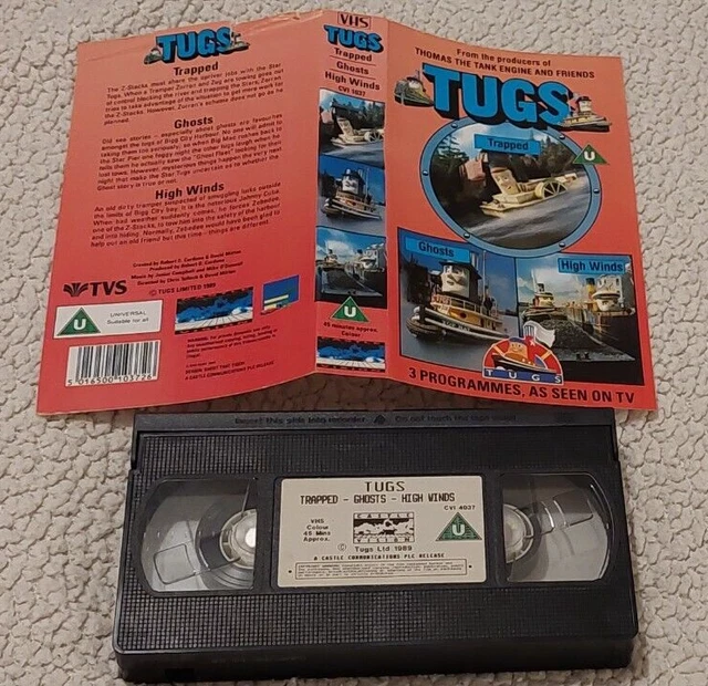TUGS - TRAPPED/GHOSTS/HIGH Winds VHS Vintage 1989 Red CASTLE VISION ...