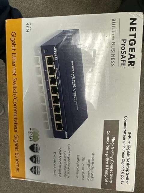 NETGEAR PROSAFE GS108 v4 8-Port Gigabit Ethernet Unmanaged Switch with ...