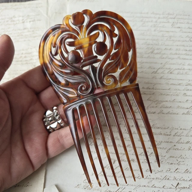 PEIGNE NAPOLÉON III Bijou de Cheveu Milieu XIXè EUR 124,00 - PicClick FR