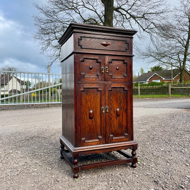 VINTAGE OAK RADIOGRAM Cabinet 1920s/1930s Cupboard Storage Unit £175.00 ...