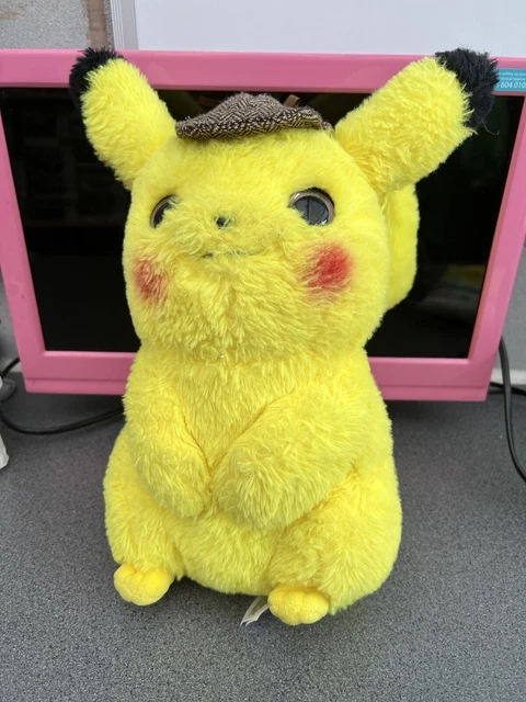 DETECTIVE PIKACHU PLUSH Soft Toy Pokemon Teddy Used £8.00 - PicClick UK