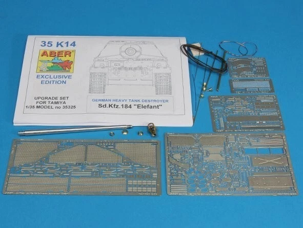 ABER 35K14 1/35 German Elephant Tank Destroyer Box Full Set for Tamiya ...