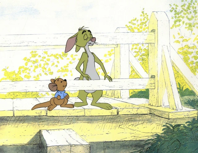 DISNEY WINNIE THE Pooh-Rabbit and Roo Original Production Cel £243.92 ...
