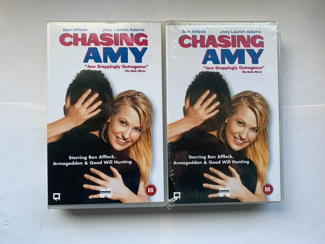 CHASING AMY X2 VHS {BEN AFFLECK} ORIGINAL EX-RENTAL BIG BOXES! DELETED ...