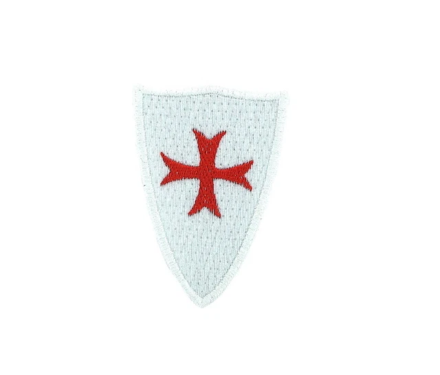 KNIGHTS TEMPLAR SHIELD iron on patch flag crusades backpack crusades ...