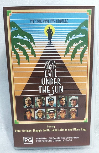 EVIL UNDER THE SUN Agatha Christie Adaption VHS MOVIE PAL 1981 LIKE NEW ...