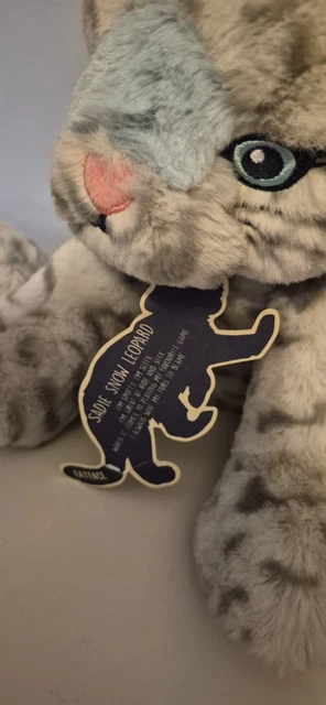 FATFACE SADIE SNOW Leopard Soft Plush Toy Collectible Teddy Grey Blue ...